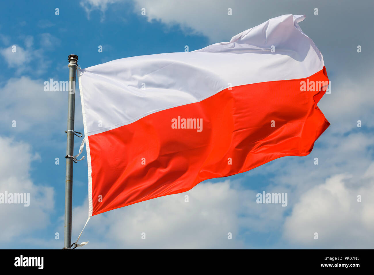Wavy polish flag hi-res stock photography and images - Alamy