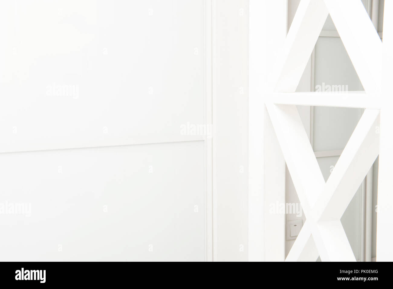 White abstract background with elements of interior Stock Photo - Alamy