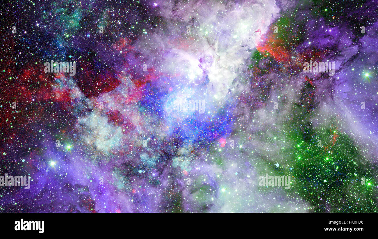 Nebula and stars in outer space. Elements of this image furnished by ...