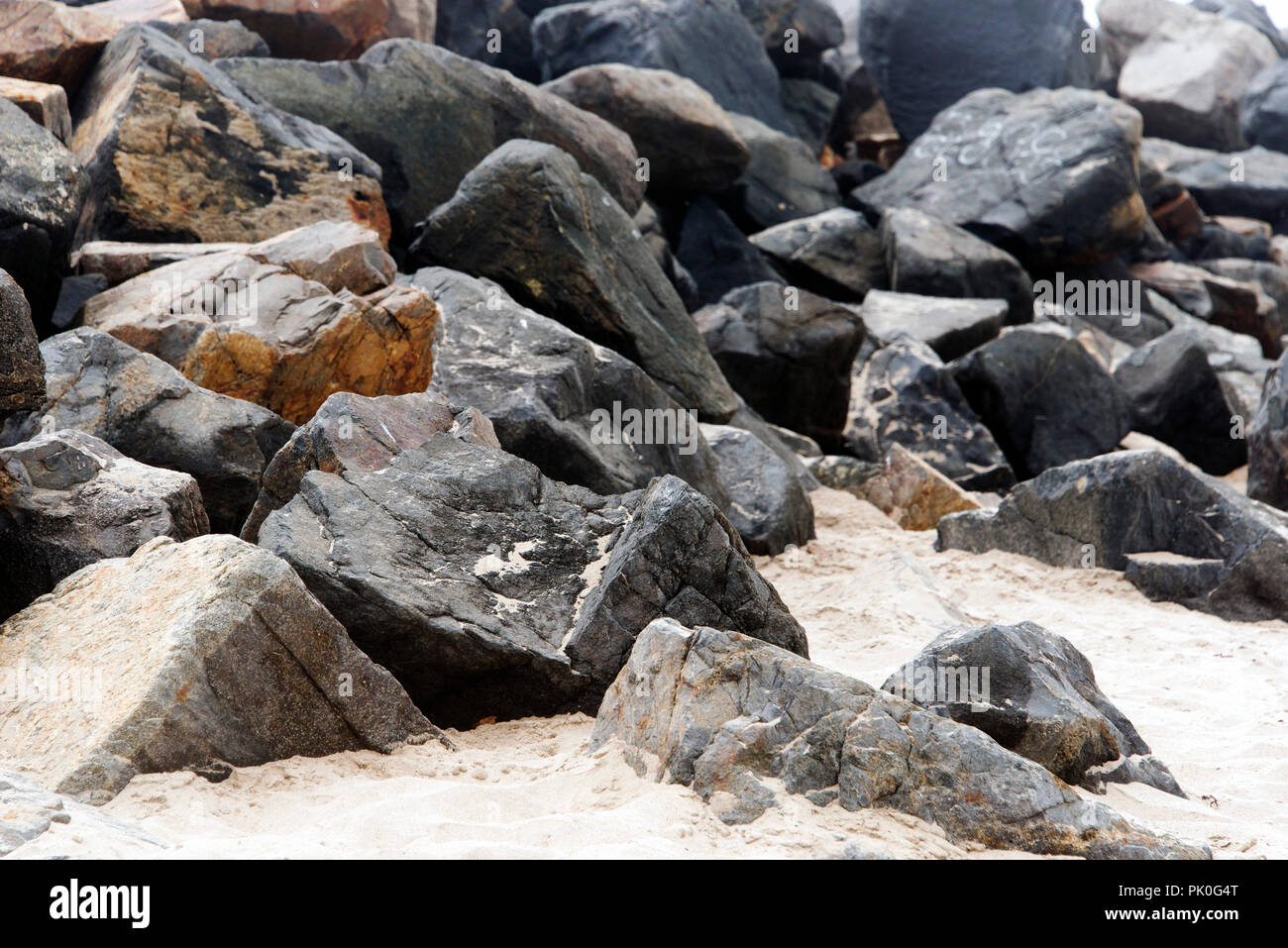 A view of huge and big rocks in Los Angeles, California that can be ...