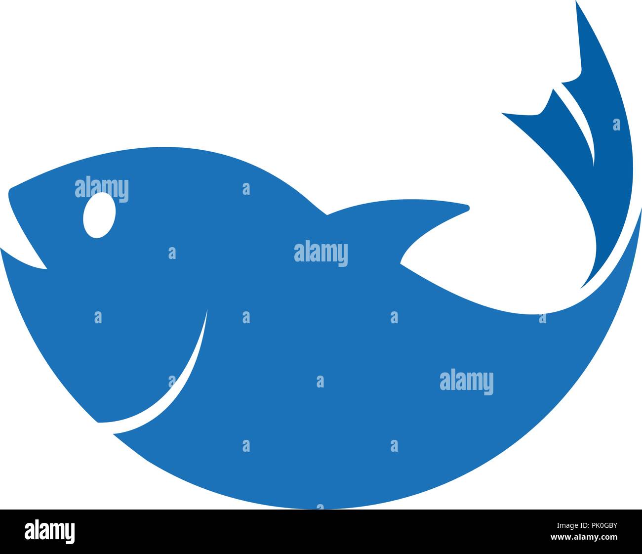 Illustration of blue fish element graphic template vector Stock Vector ...