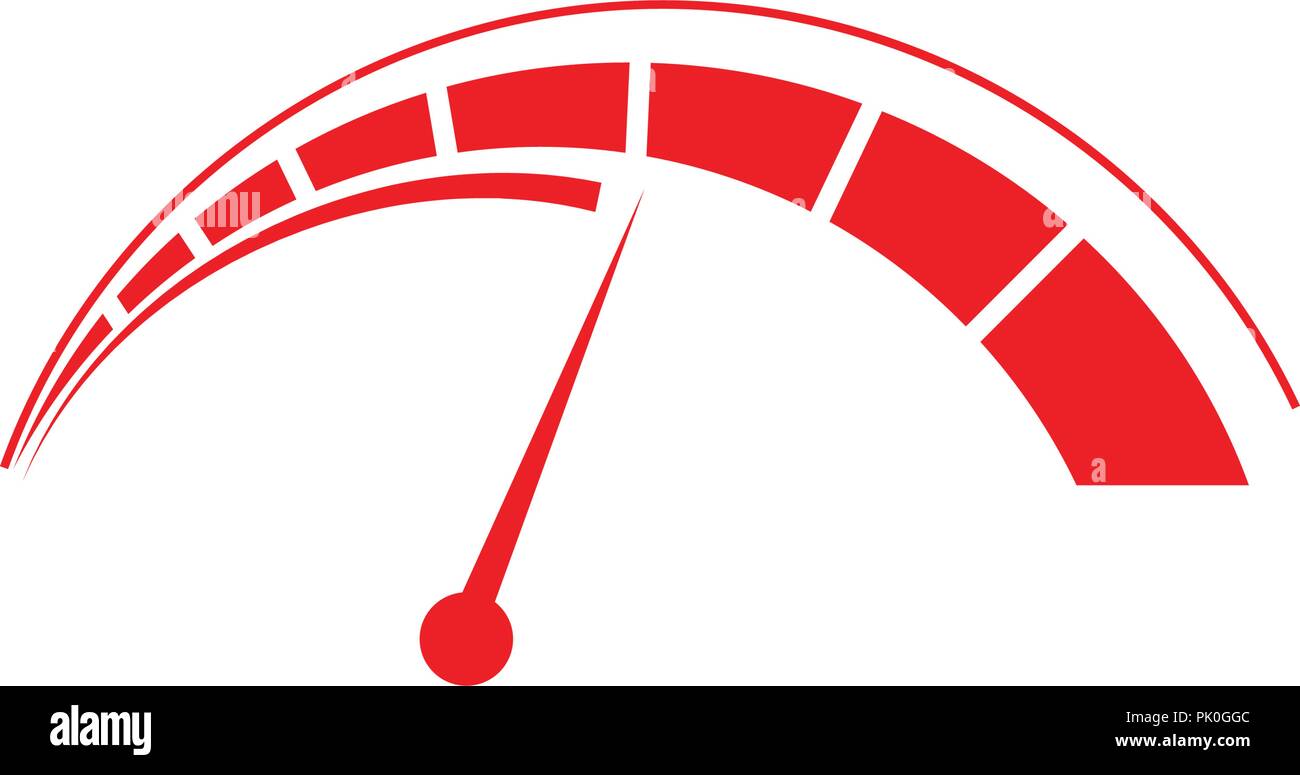 Illustration of red speedometer logo design template vector Stock ...
