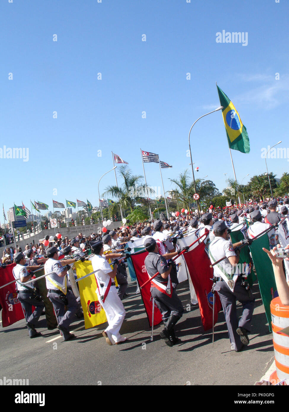 Celebrations parades crowds flags hi-res stock photography and images ...