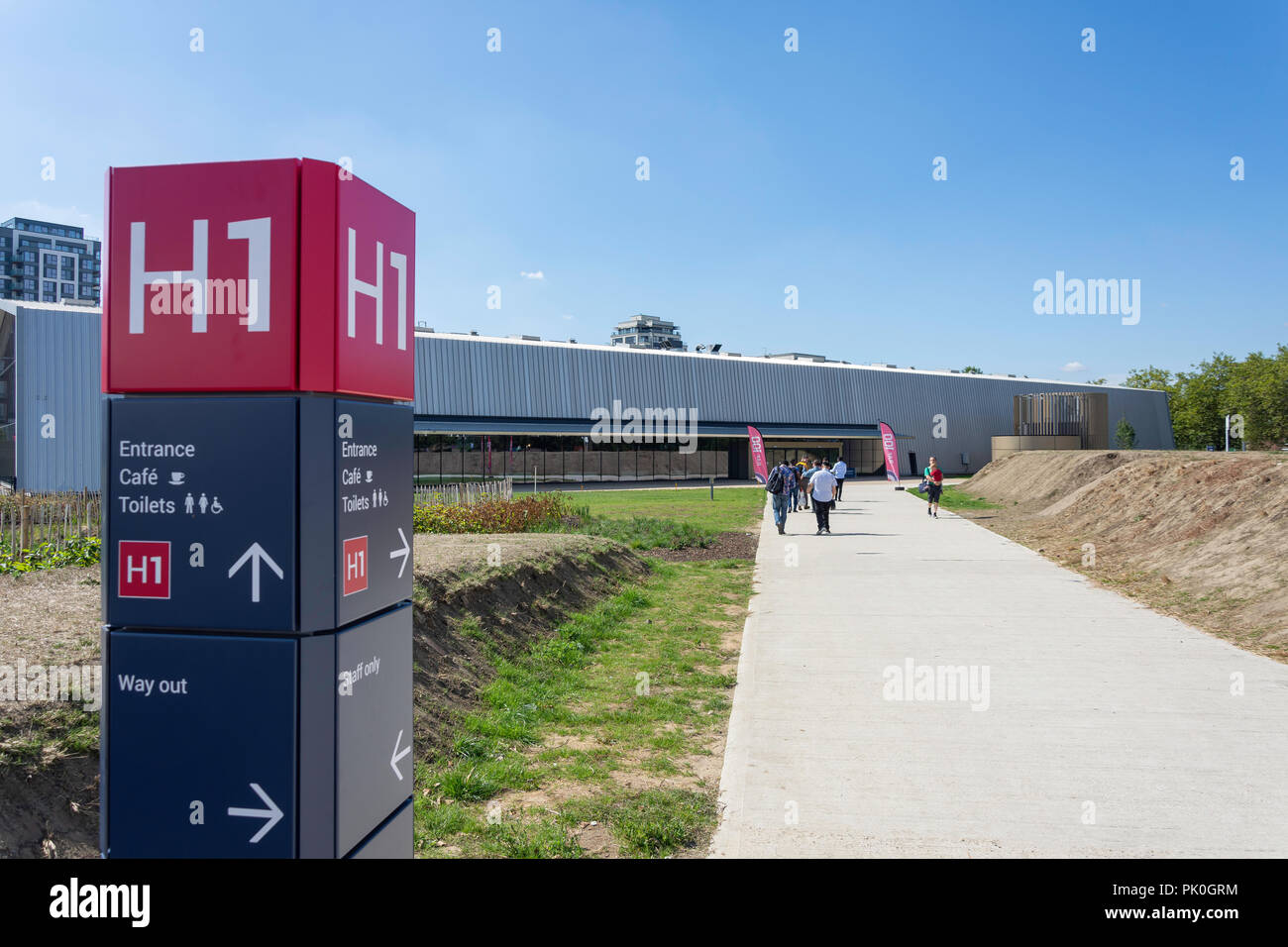 Entrance to Royal Air Force Museum, Grahame Park Way, Colindale, London ...