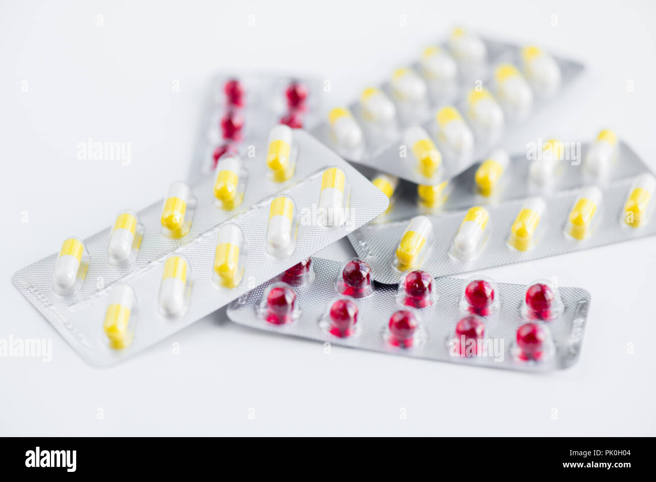 Tablet Blisters on White Stock Photo - Alamy