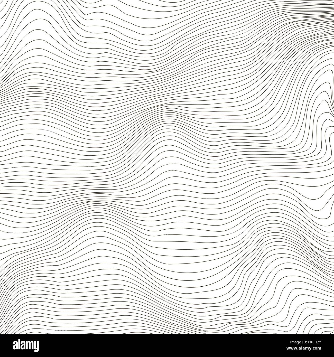 Wave Stripe Background. Grunge Line Pattern Stock Vector Image & Art ...