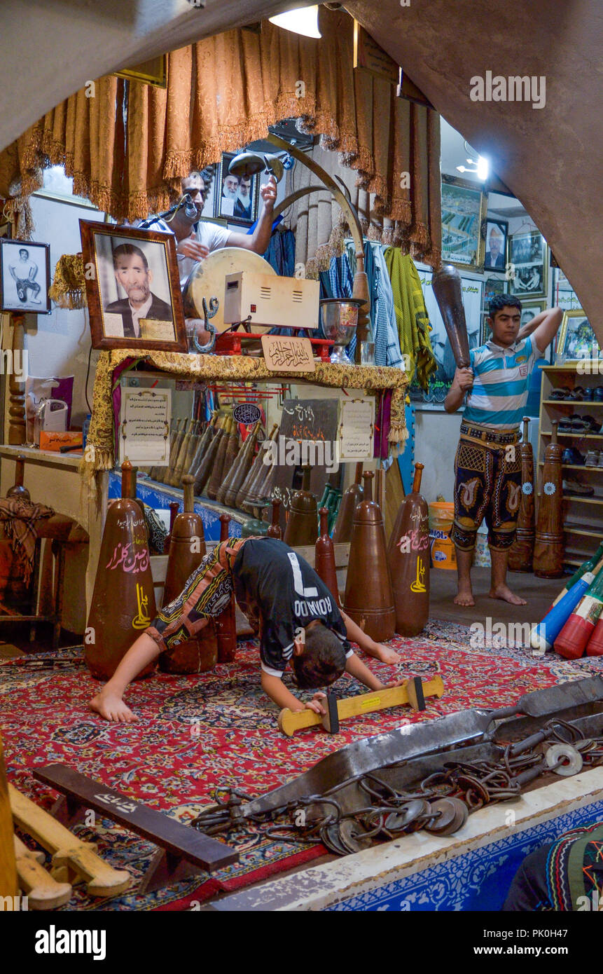 A Pahlevani / Zurkhaneh gym in Kermanshah, Kermanshah Province, Iran ...
