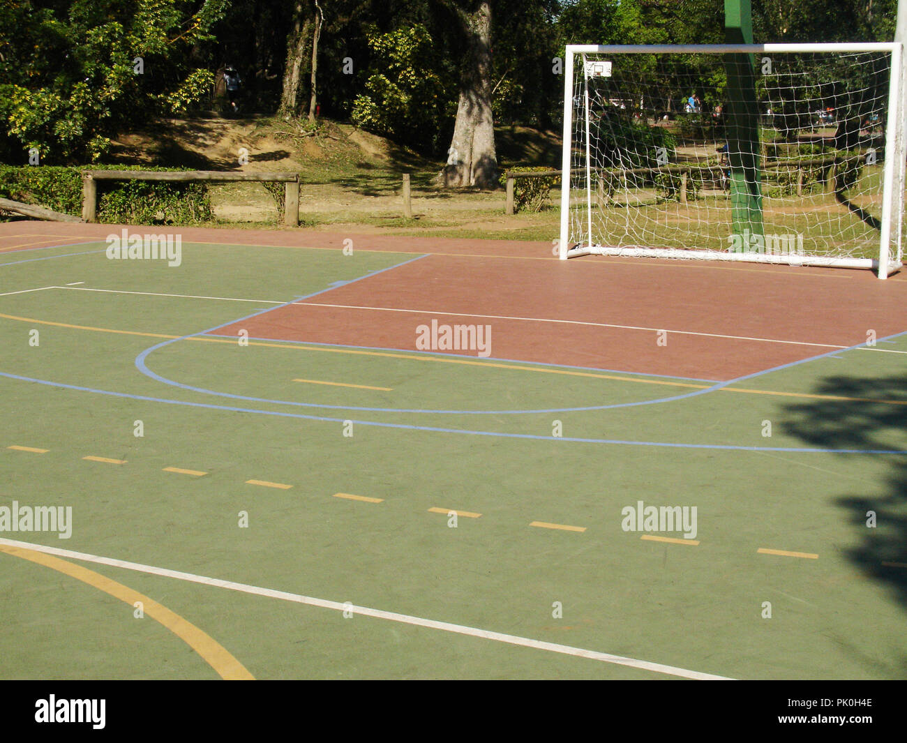Sports square, Goal, Ibirapuera Park, São Paulo, Brazil Stock Photo - Alamy