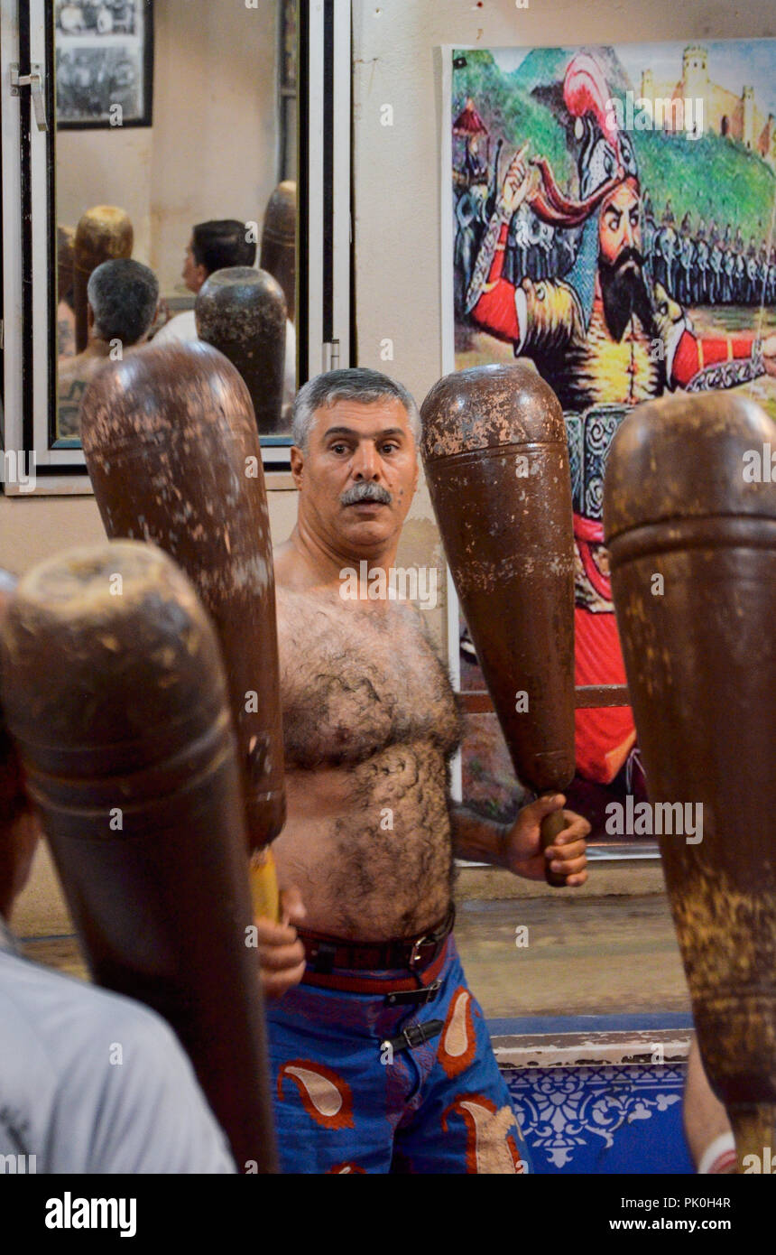 A Pahlevani / Zurkhaneh gym in Kermanshah, Kermanshah Province, Iran ...