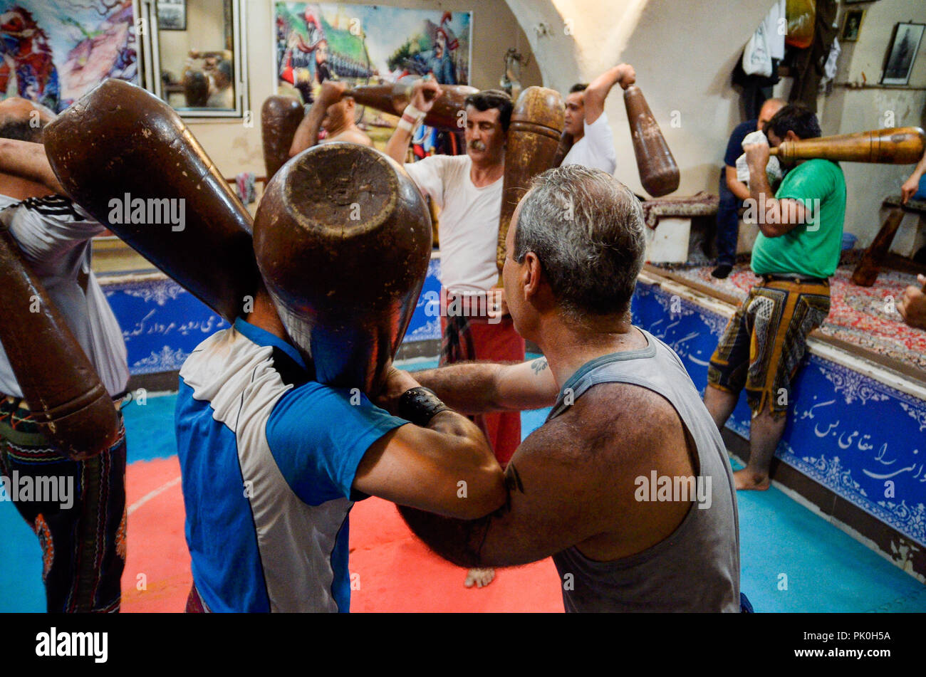 A Pahlevani / Zurkhaneh gym in Kermanshah, Kermanshah Province, Iran ...