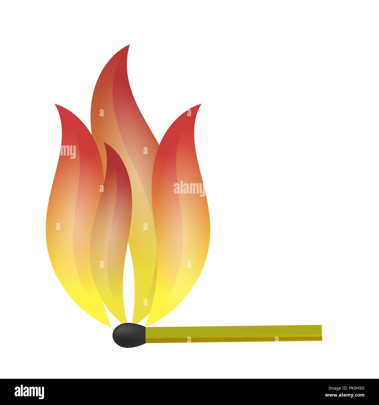 Flame lit match Stock Vector Images - Alamy