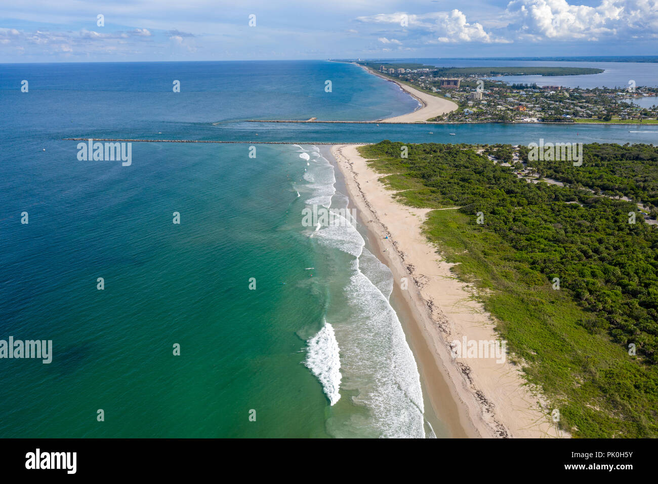 The inlet at Fort Pierce allows boats to travel to the ocean from the ...