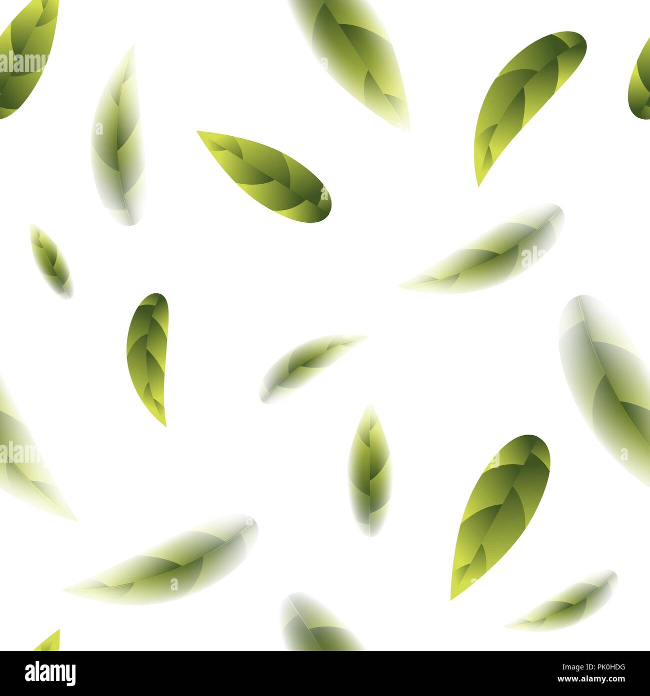 Tea leaves seamless pattern Stock Vector Images - Alamy