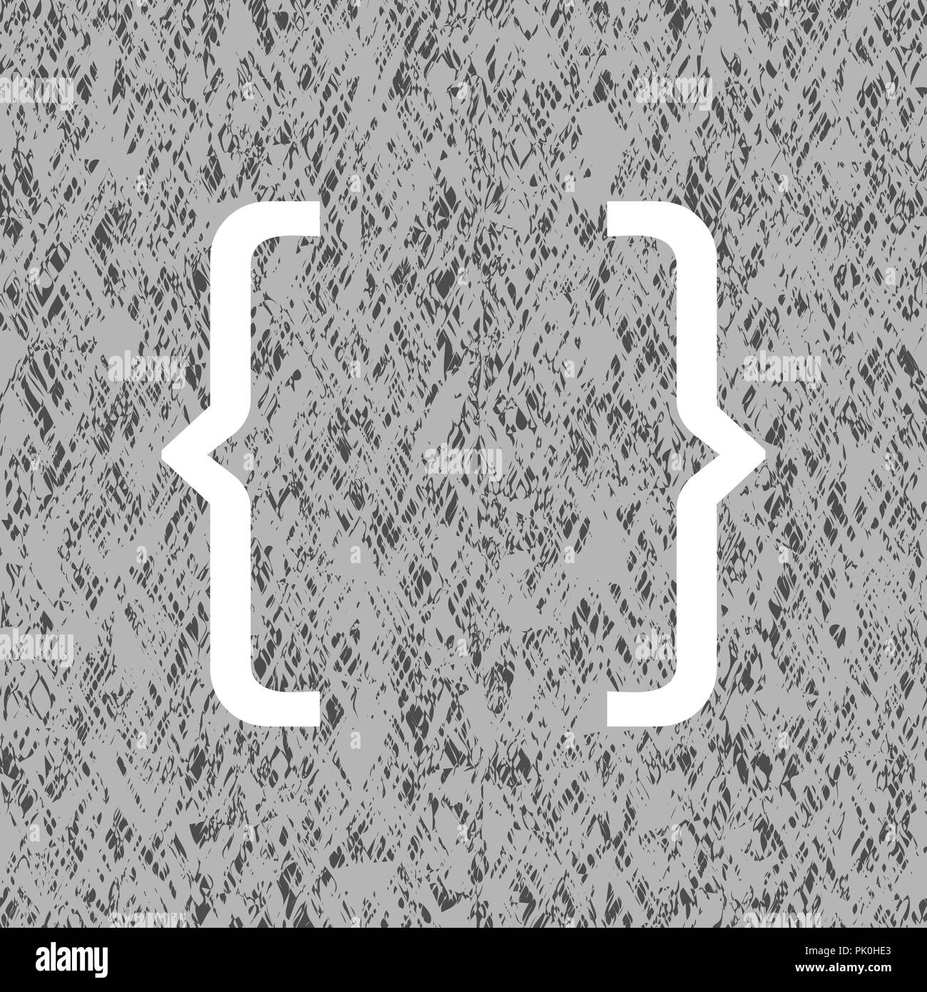 White Curly Bracket Icon Stock Vector Image & Art - Alamy