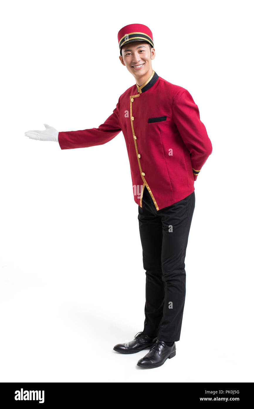 Bellboy full length hi-res stock photography and images - Alamy