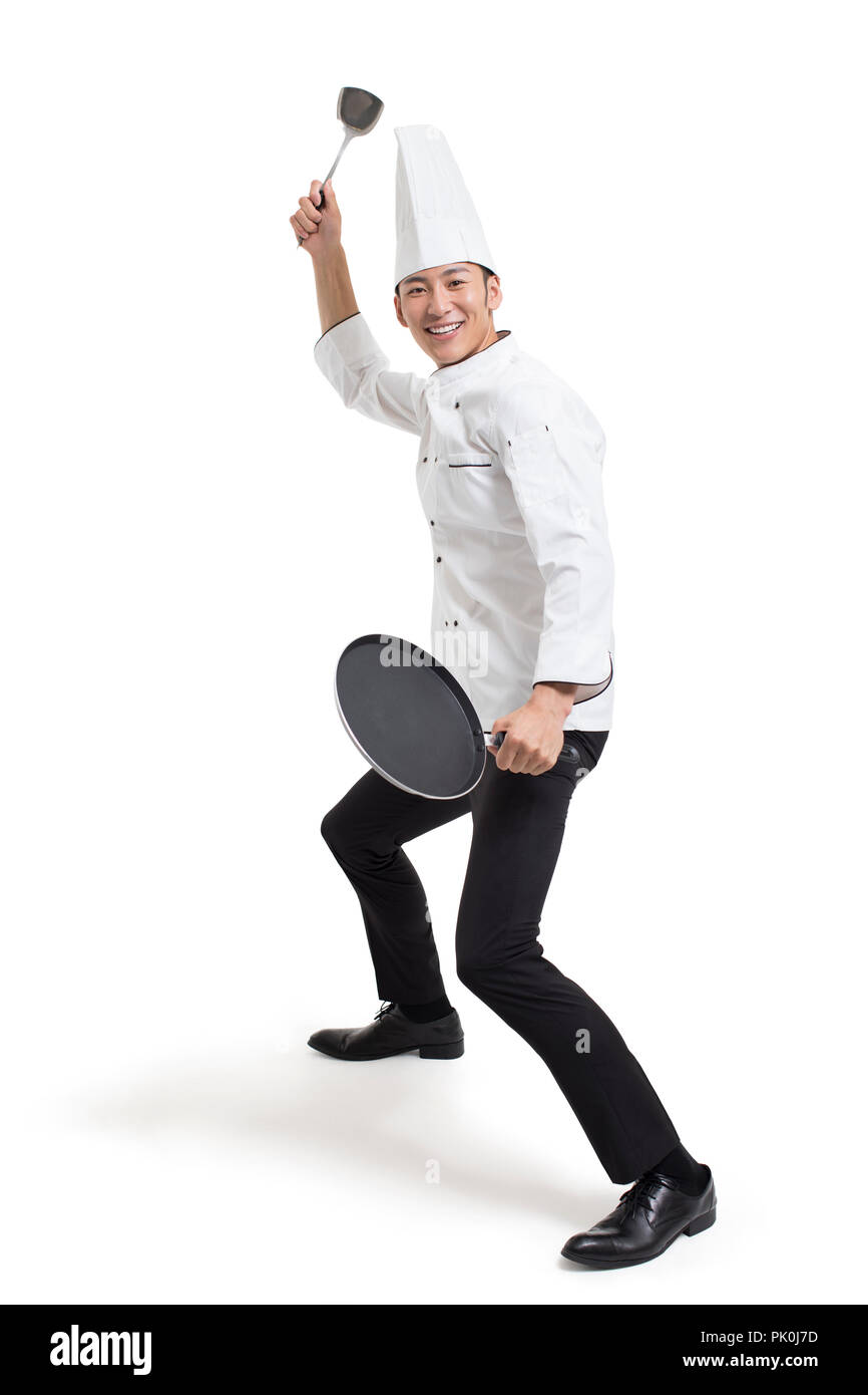 Indian man cooking, white background hi-res stock photography and ...