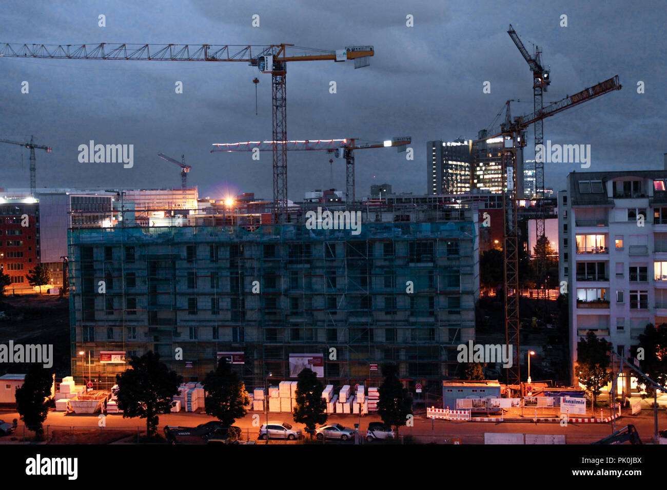 Constant 24-7 building work in the old East Berlin now takes place ...