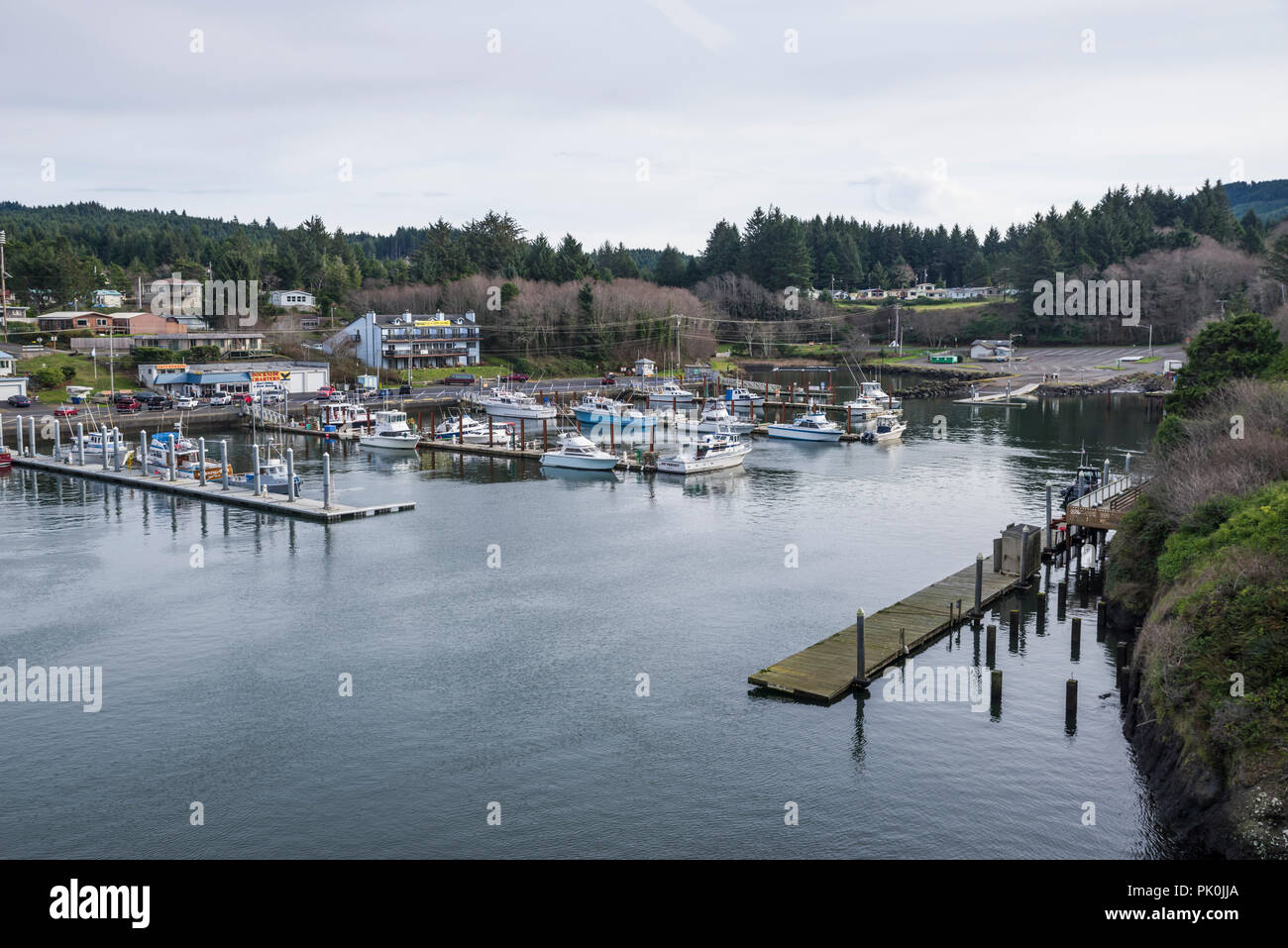 Marina in Depot Bay advertised as the world's smallest harbor. Depot ...