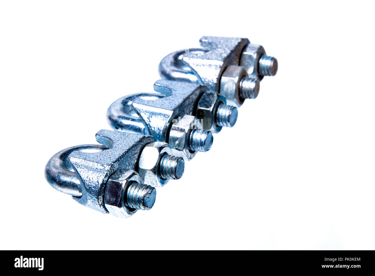 Wire grip lock isolated on white background Stock Photo - Alamy