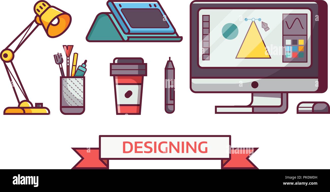 Digital Designer or Illustrator Icons Stock Vector Image & Art - Alamy