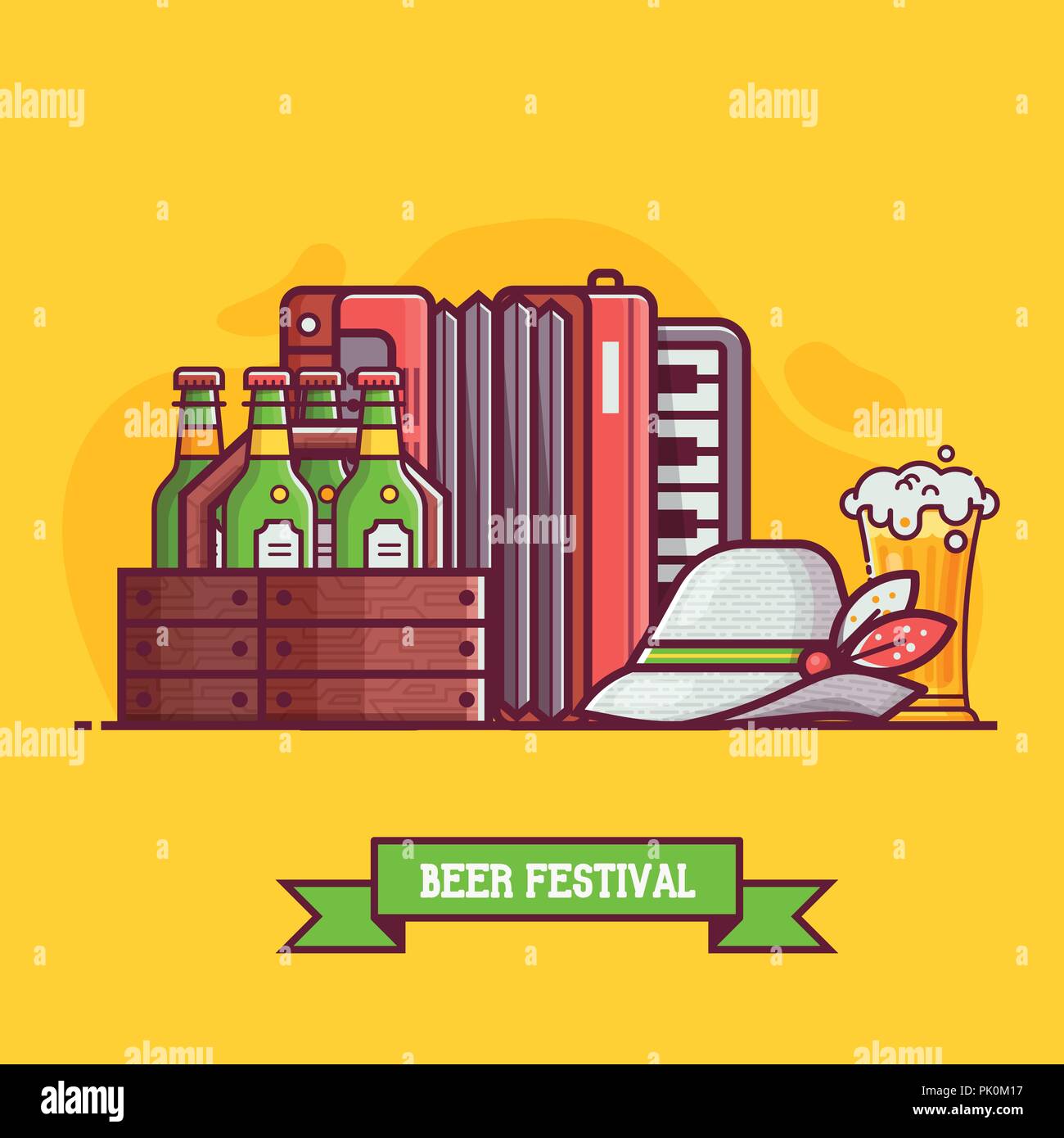 Oktoberfest Beer Festival Symbols Stock Vector Image & Art - Alamy
