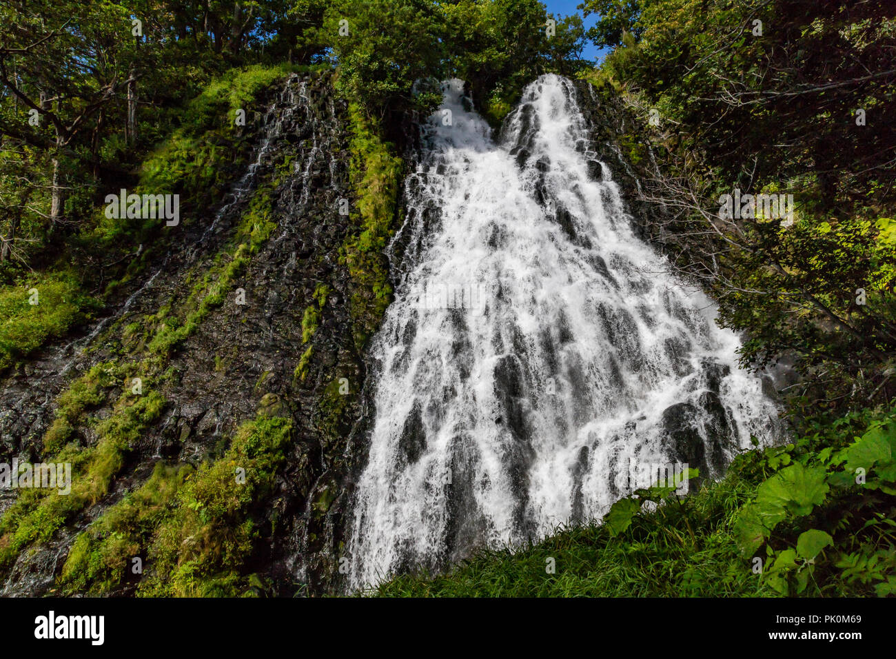 Oshinkoshin Waterfall is also known as Twin Beauties Waterfall as the ...