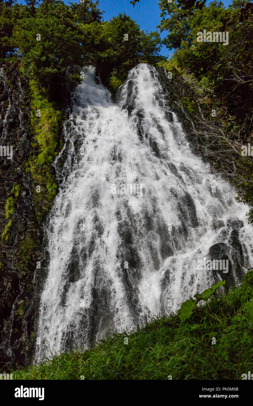 Oshinkoshin Waterfall is also known as Twin Beauties Waterfall as the ...