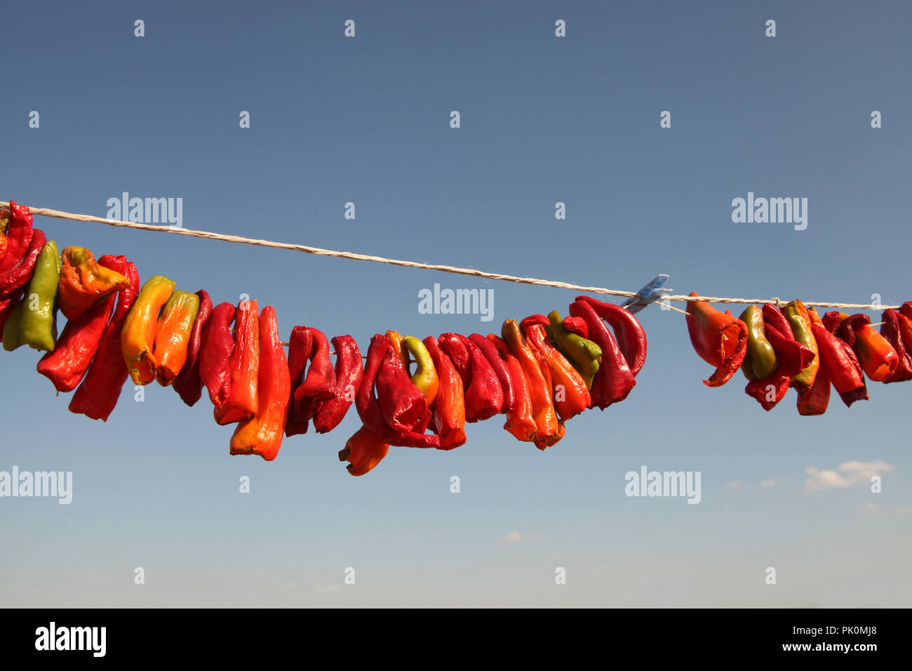 Hanging Red Dry Peppers Stock Photo - Alamy