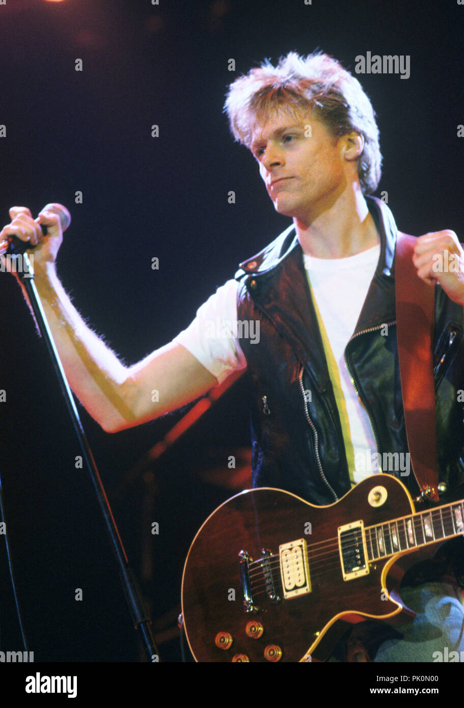 Singer Bryan Adams in November 1984 in Dortmund - Germany. | usage ...
