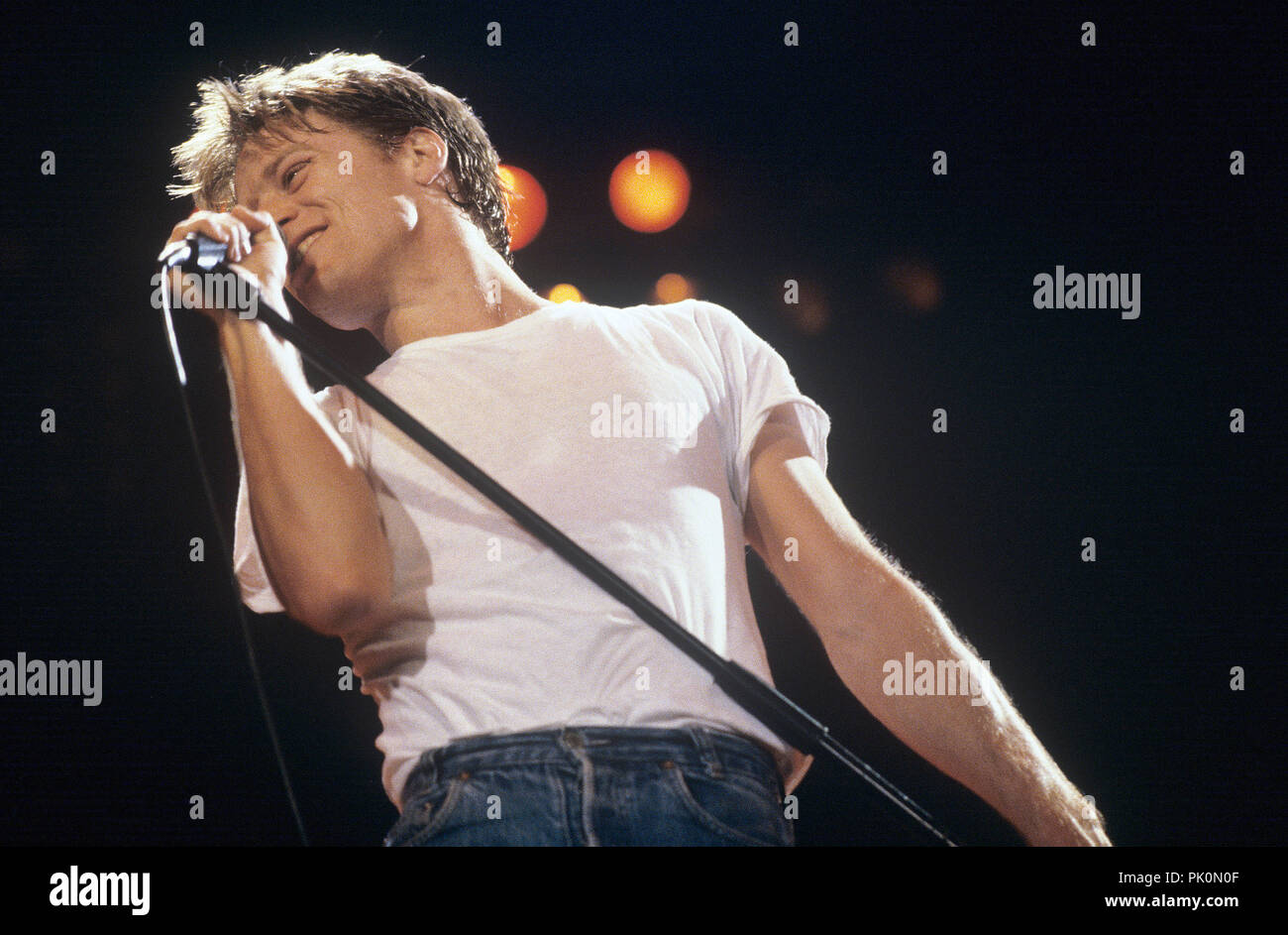 Singer Bryan Adams in November 1984 in Dortmund - Germany. | usage ...