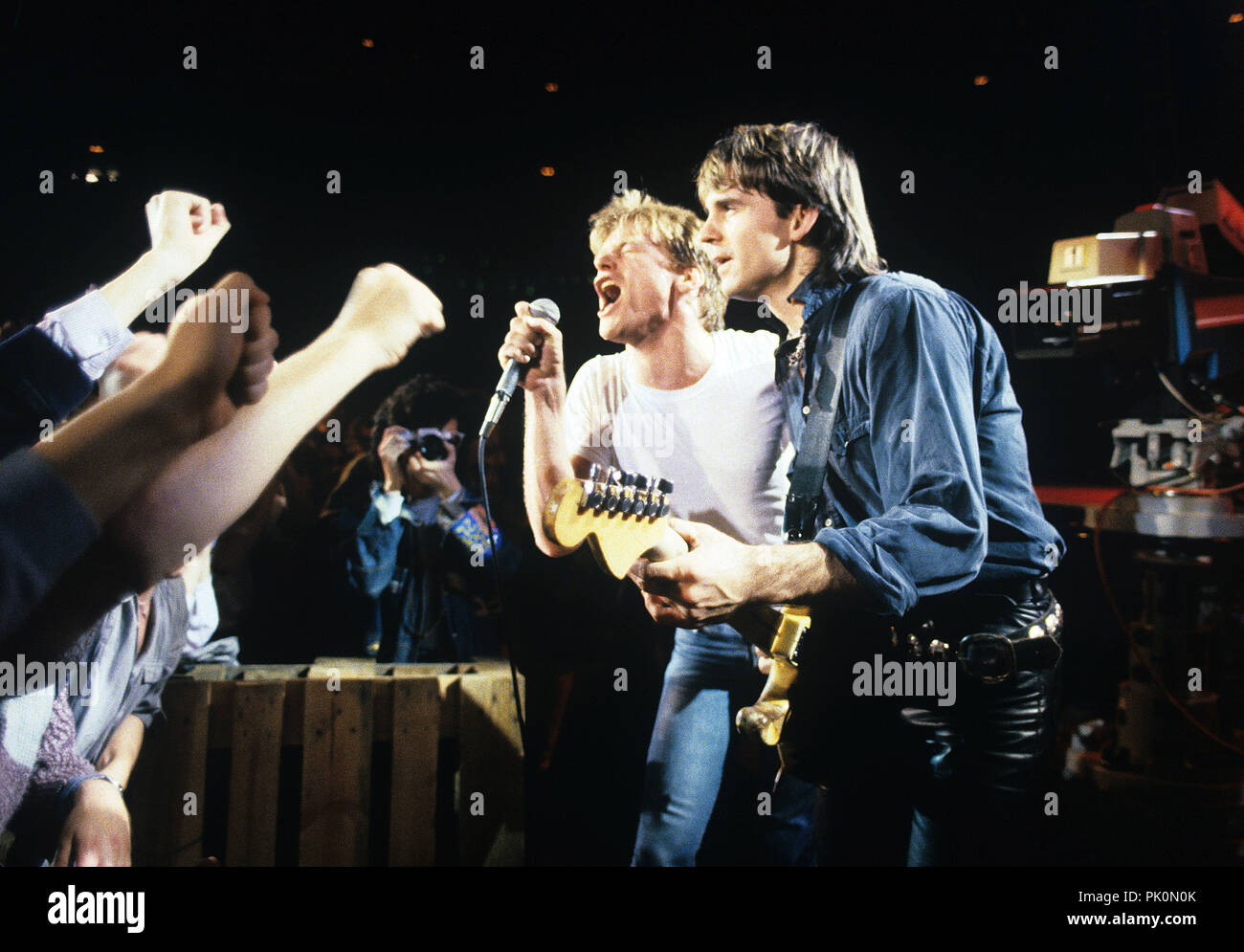 Singer Bryan Adams in November 1984 in Dortmund - Germany. | usage ...