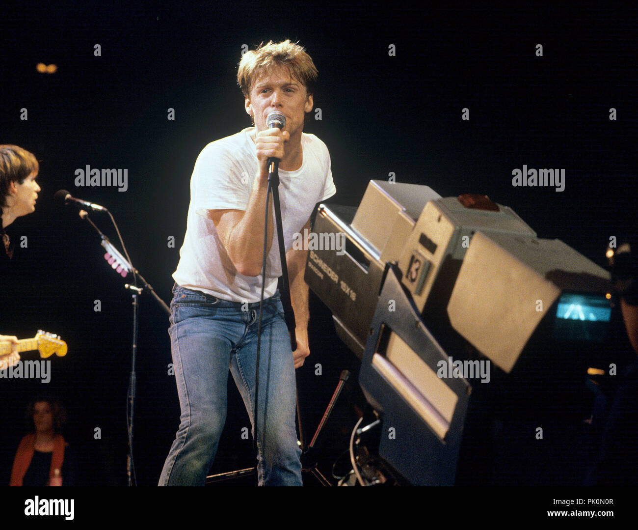 Singer Bryan Adams in November 1984 in Dortmund - Germany. | usage ...