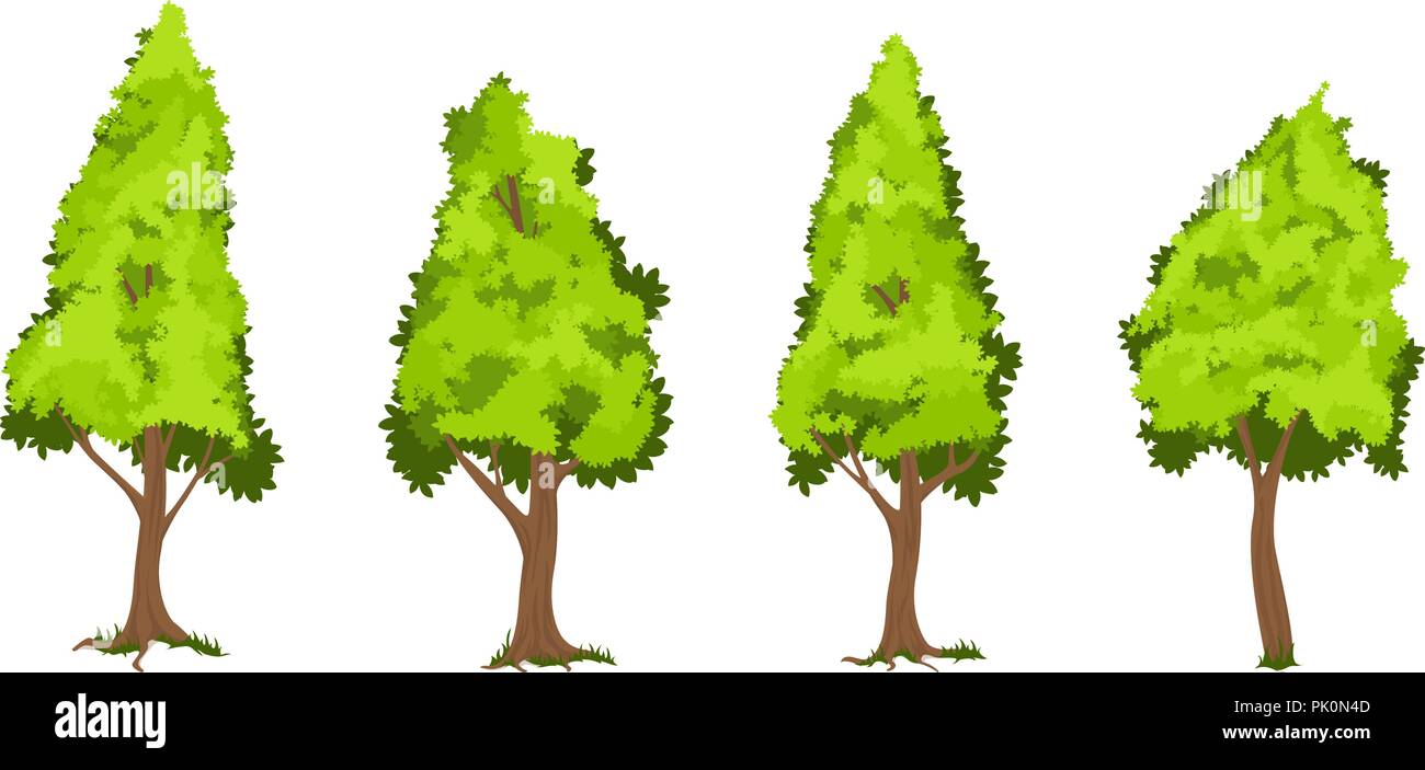 Vector trees set Stock Vector Image & Art - Alamy