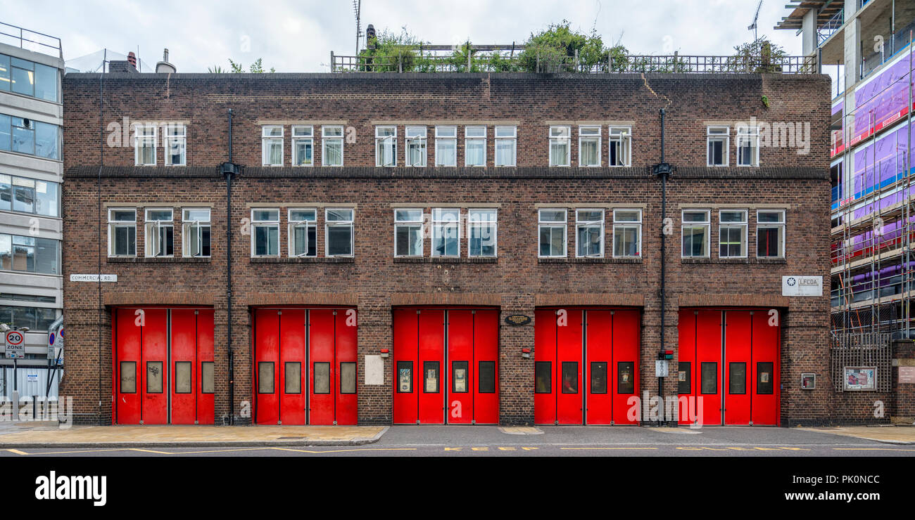 London Fire Brigade station at Commercial Road, London, a fine example ...