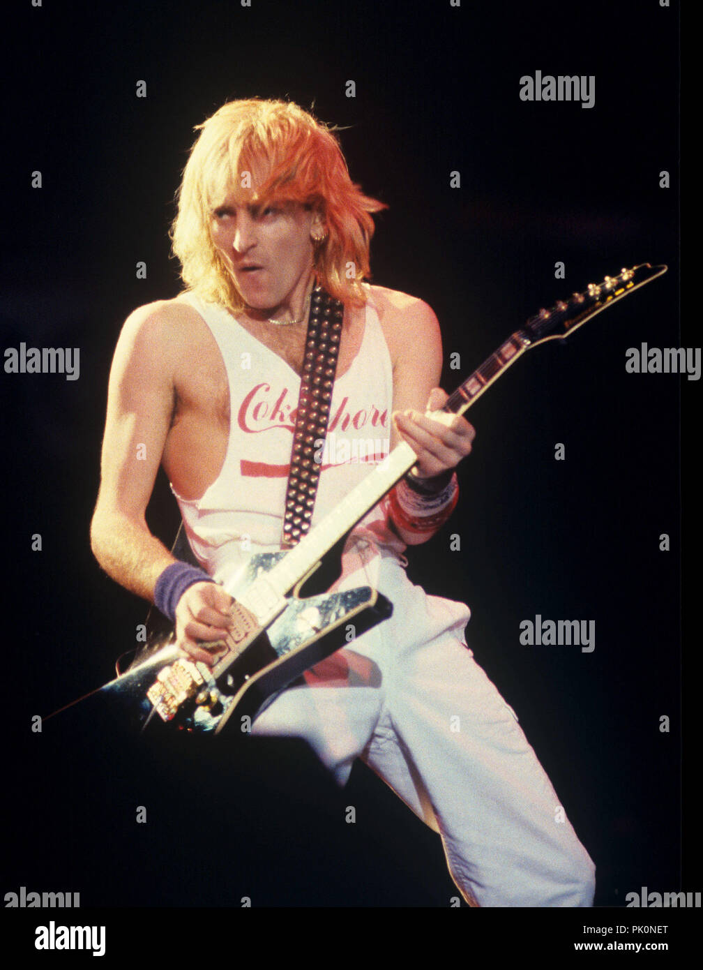Phil Collen (Def Leppard) on 01.12.1983 in Dortmund. | usage worldwide ...