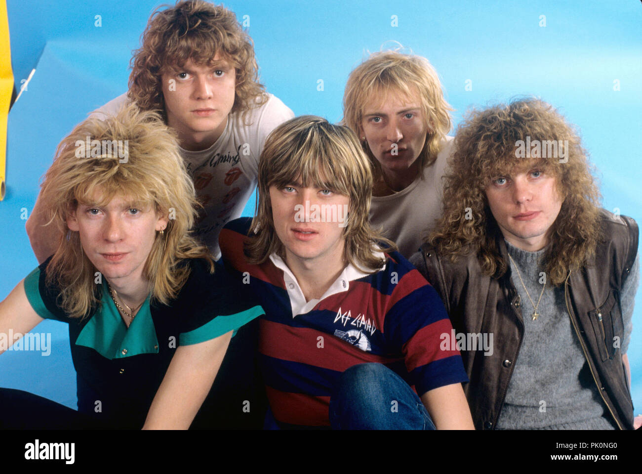Def Leppard (v.l. Steve Clark, Rick Allen, Joe Elliot, Phil Collen ...