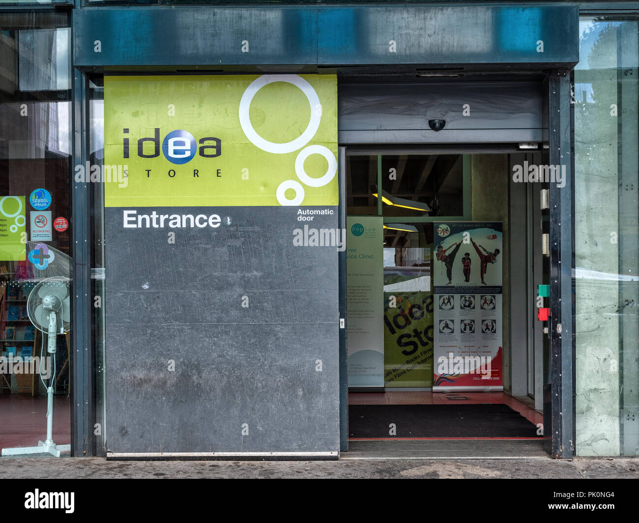 Entrance to the Idea Store on Whitechapel Road, designed by David ...