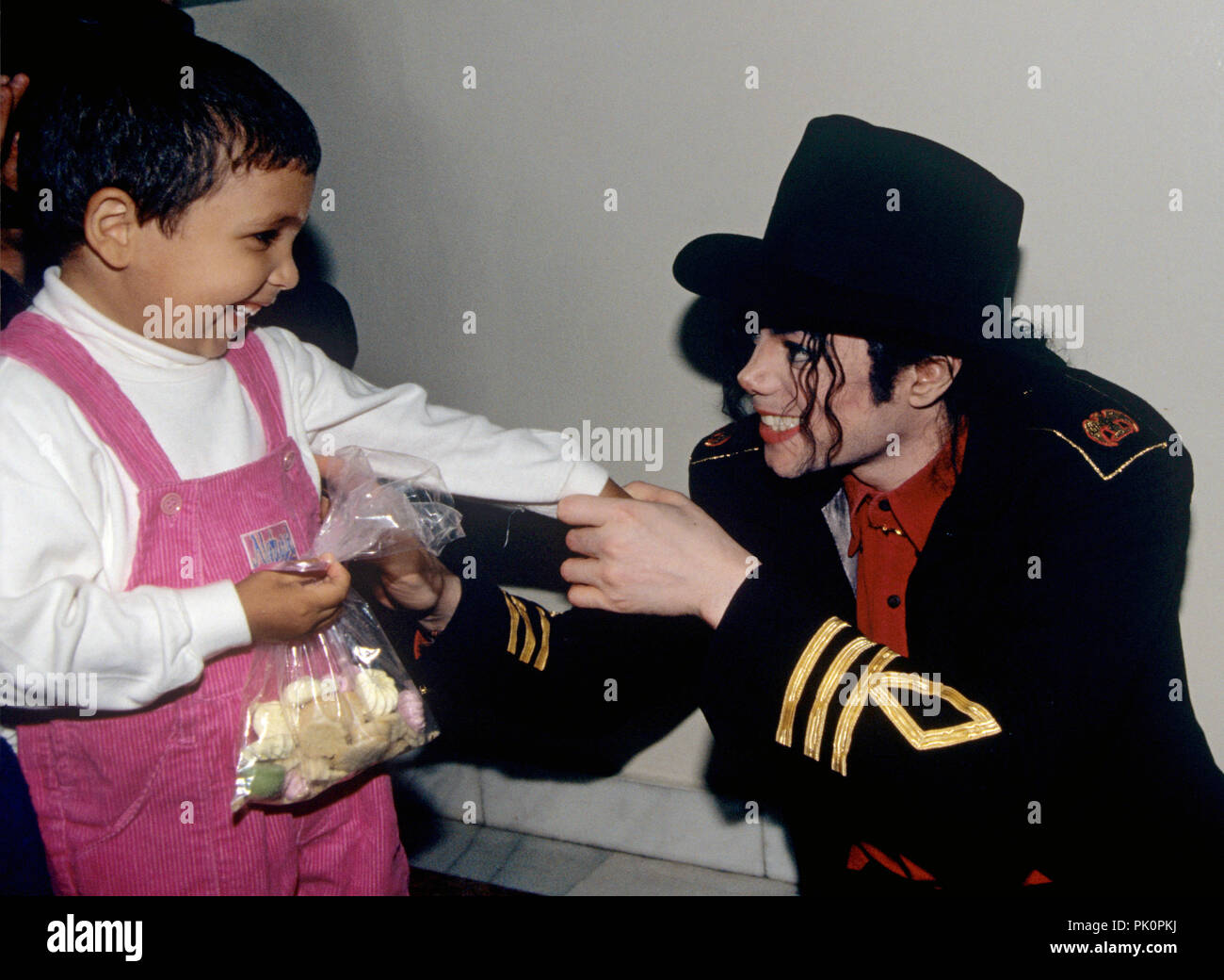 Michael Jackson on 01.09.1996 in Bukarest. | usage worldwide Stock ...