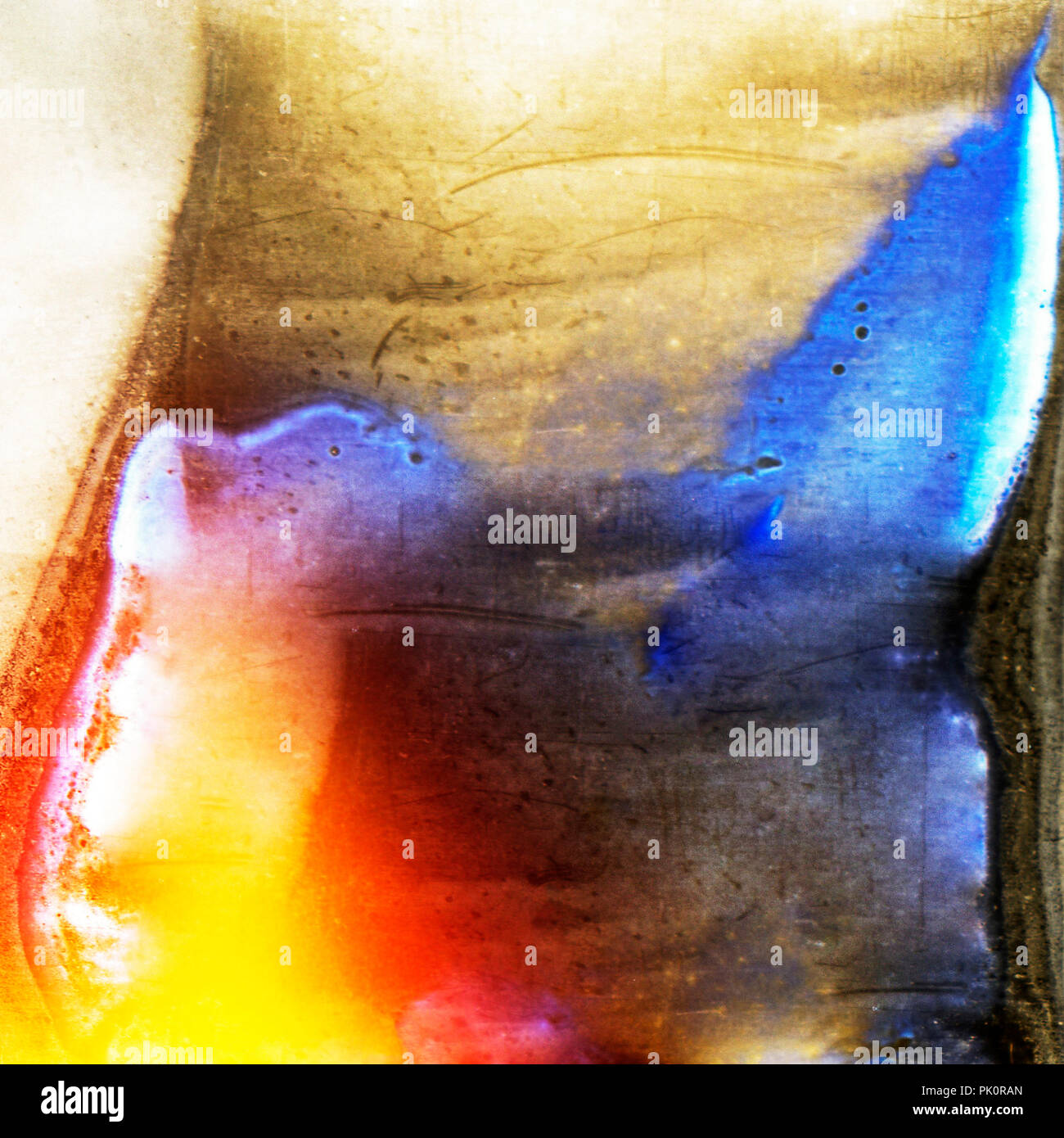 Colourful blurry unfocused background with light leaks and grain Stock ...