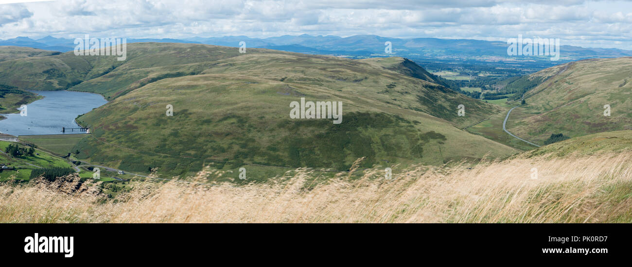 Lower Glendevon Reservoir viewed from Ben Shee on the Glen Sherup ...