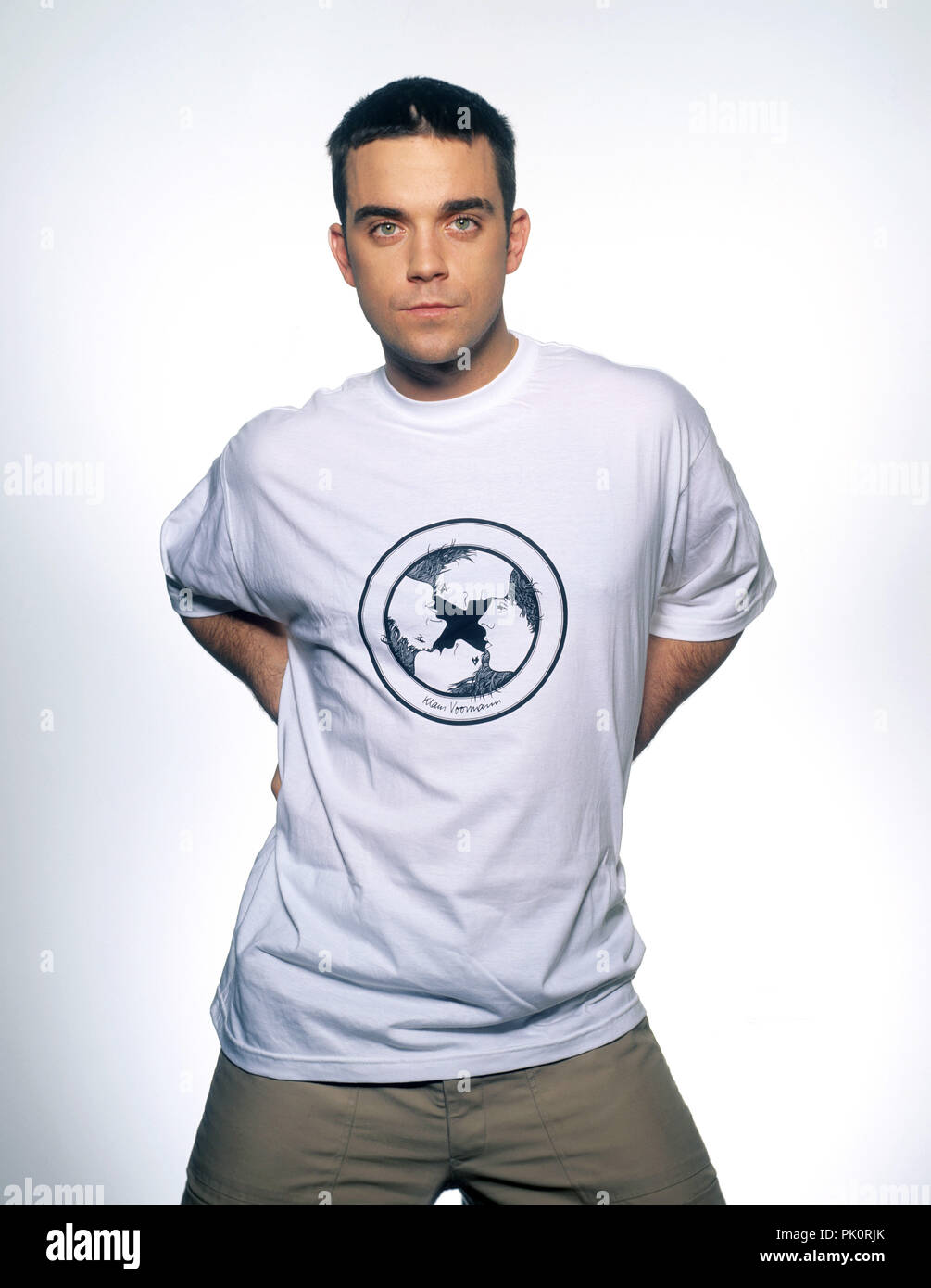 Robbie Williams on 10.11.1997 in Hamburg. | usage worldwide Stock Photo ...