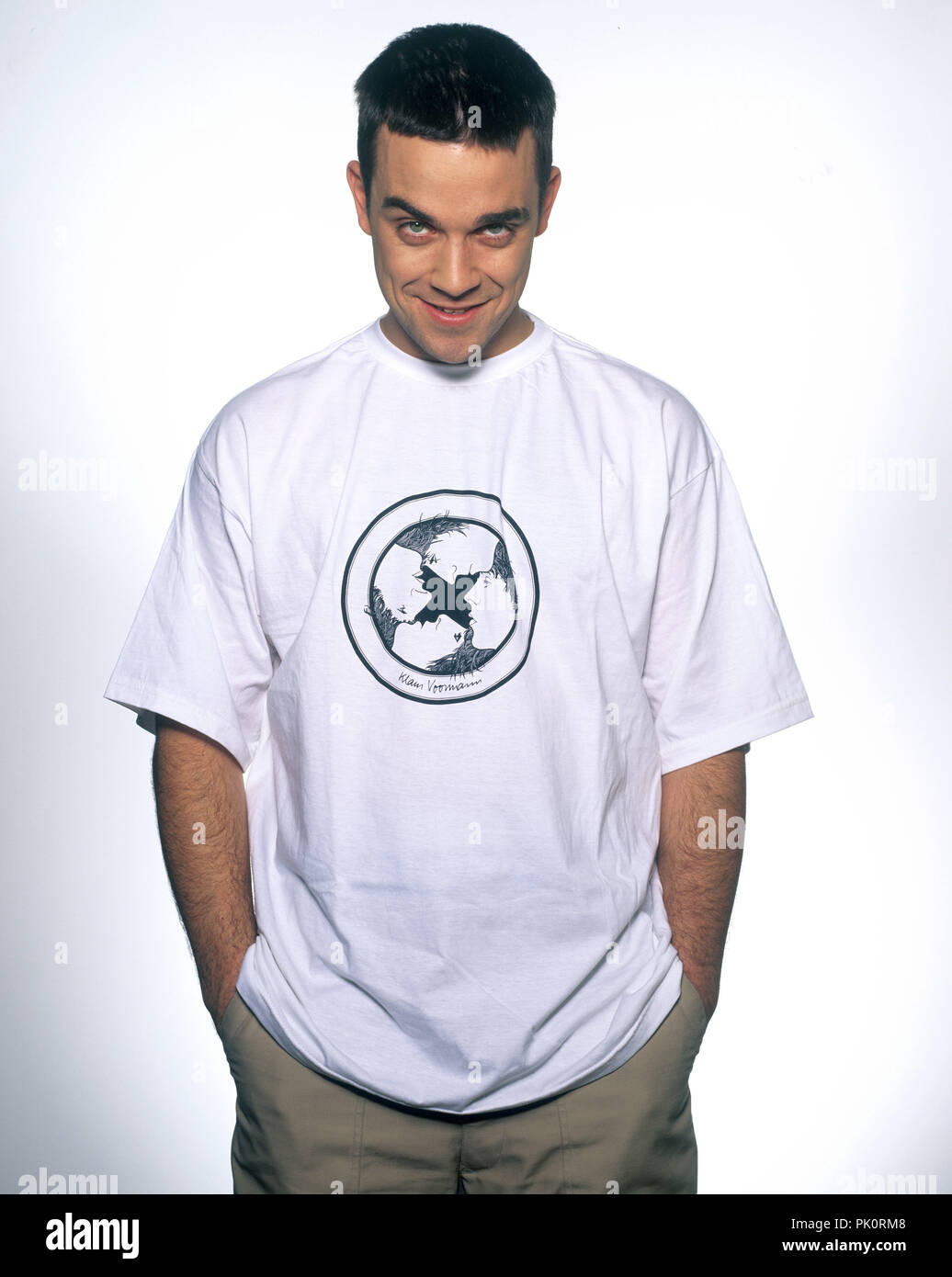 Robbie Williams on 10.11.1997 in Hamburg. | usage worldwide Stock Photo ...
