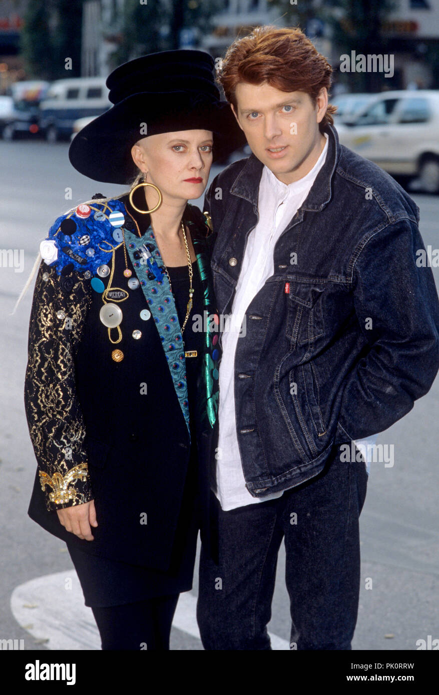 Thompson Twins (l-r): Alannah Currie, Tom Bailey on 24.10.1989 in ...