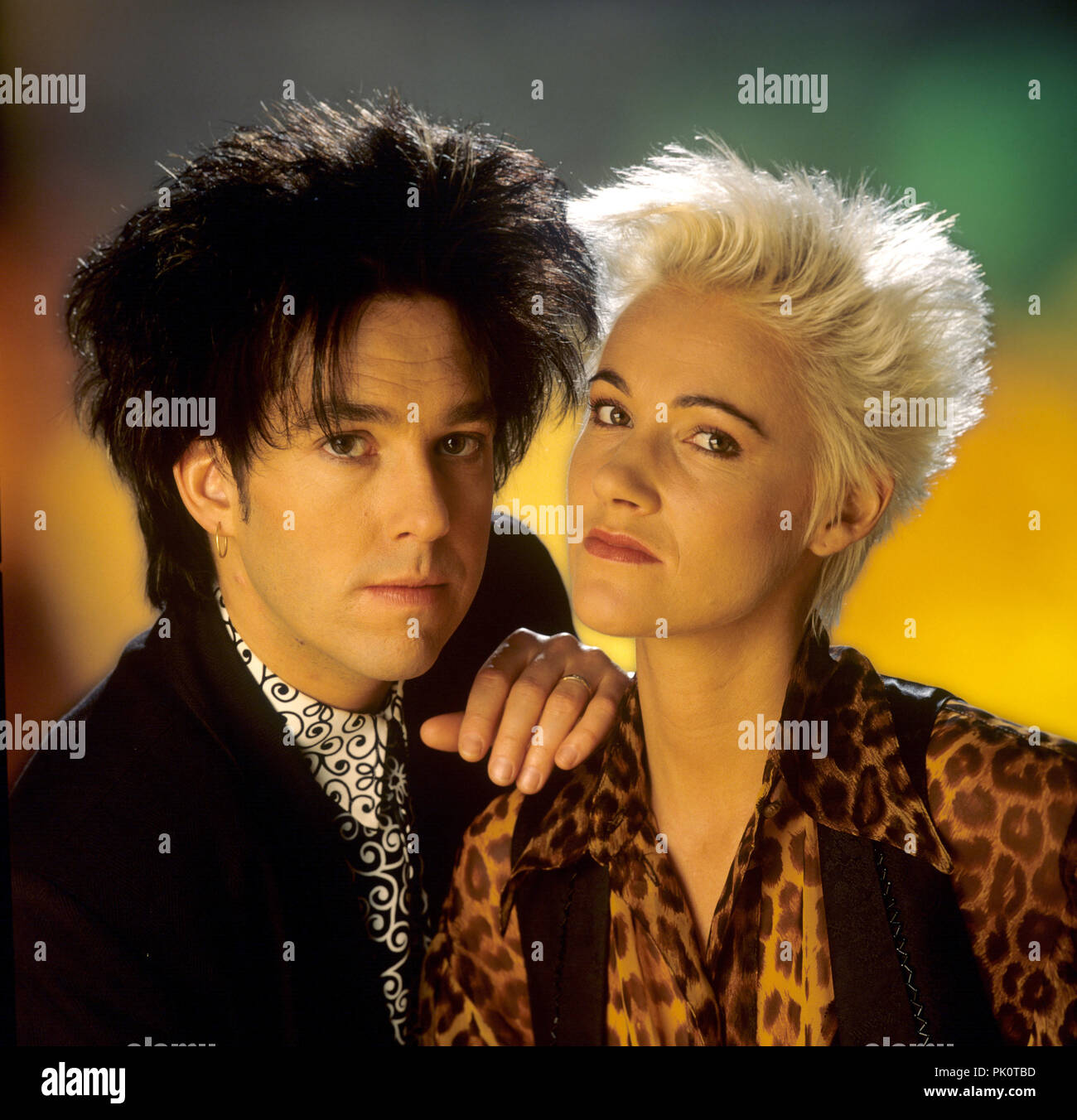 Roxette (l-r): Per Gessle, Marie Fredriksson in November 1989 in ...