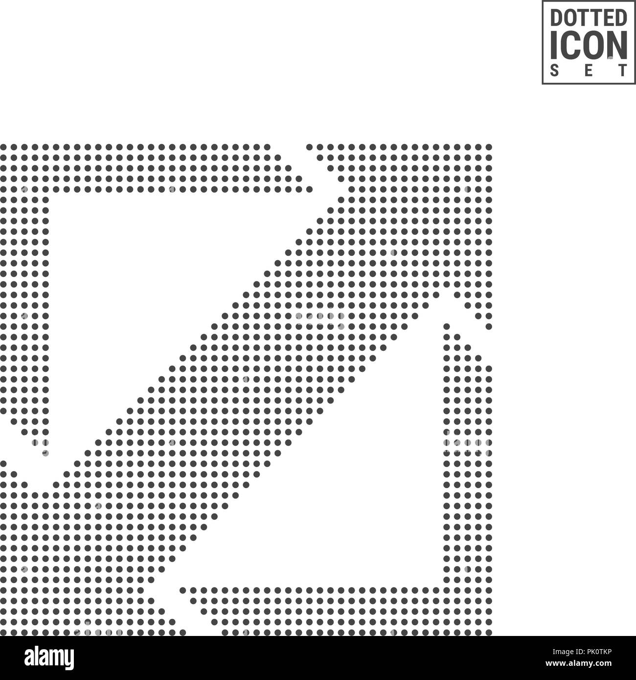 Expand, Resize Dot Pattern Icon. Full Screen Dotted Icon Isolated on ...