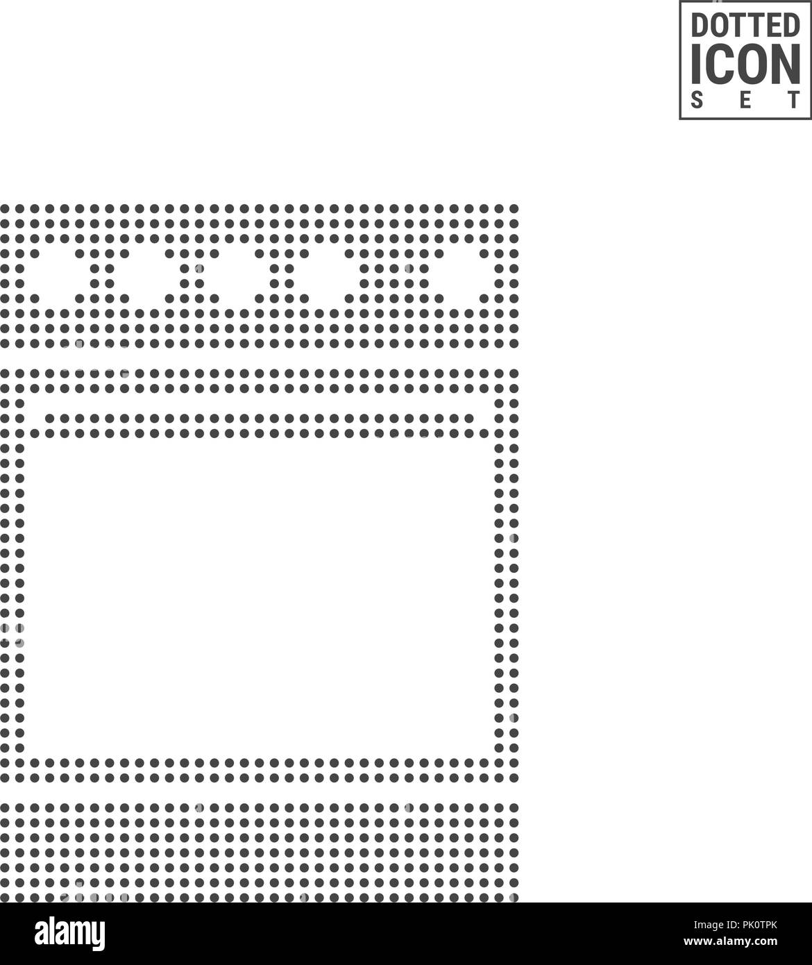 Kitchen Stove Dot Pattern Icon. Electric or Gas Cooker Dotted Icon ...