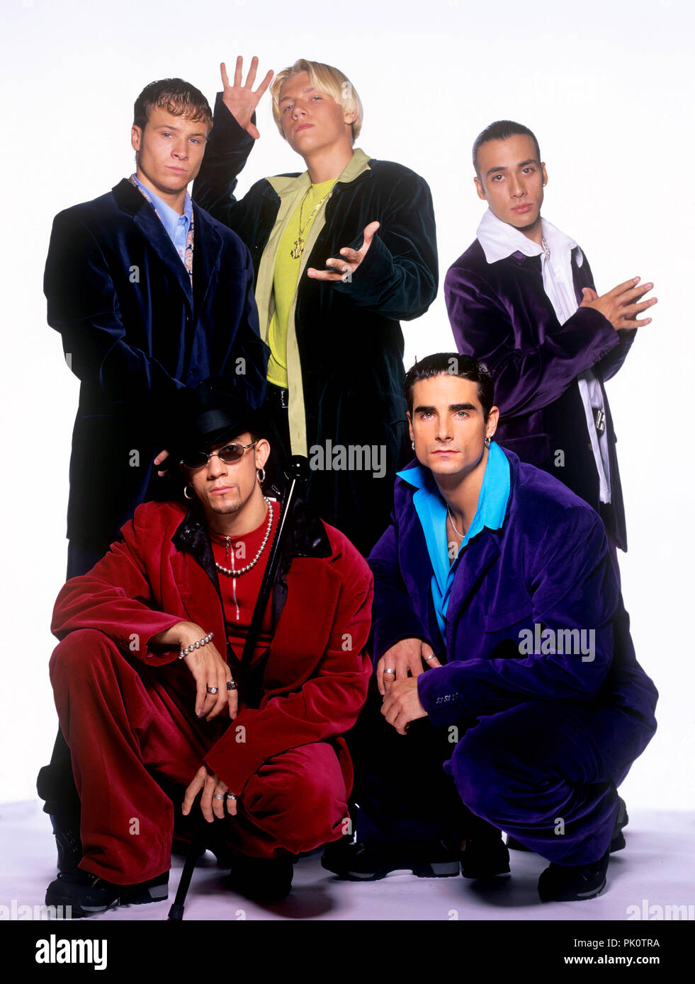 Backstreet Boys (l-r): Brian Littrell, Nick Carter,Howie Dorough, vorne ...