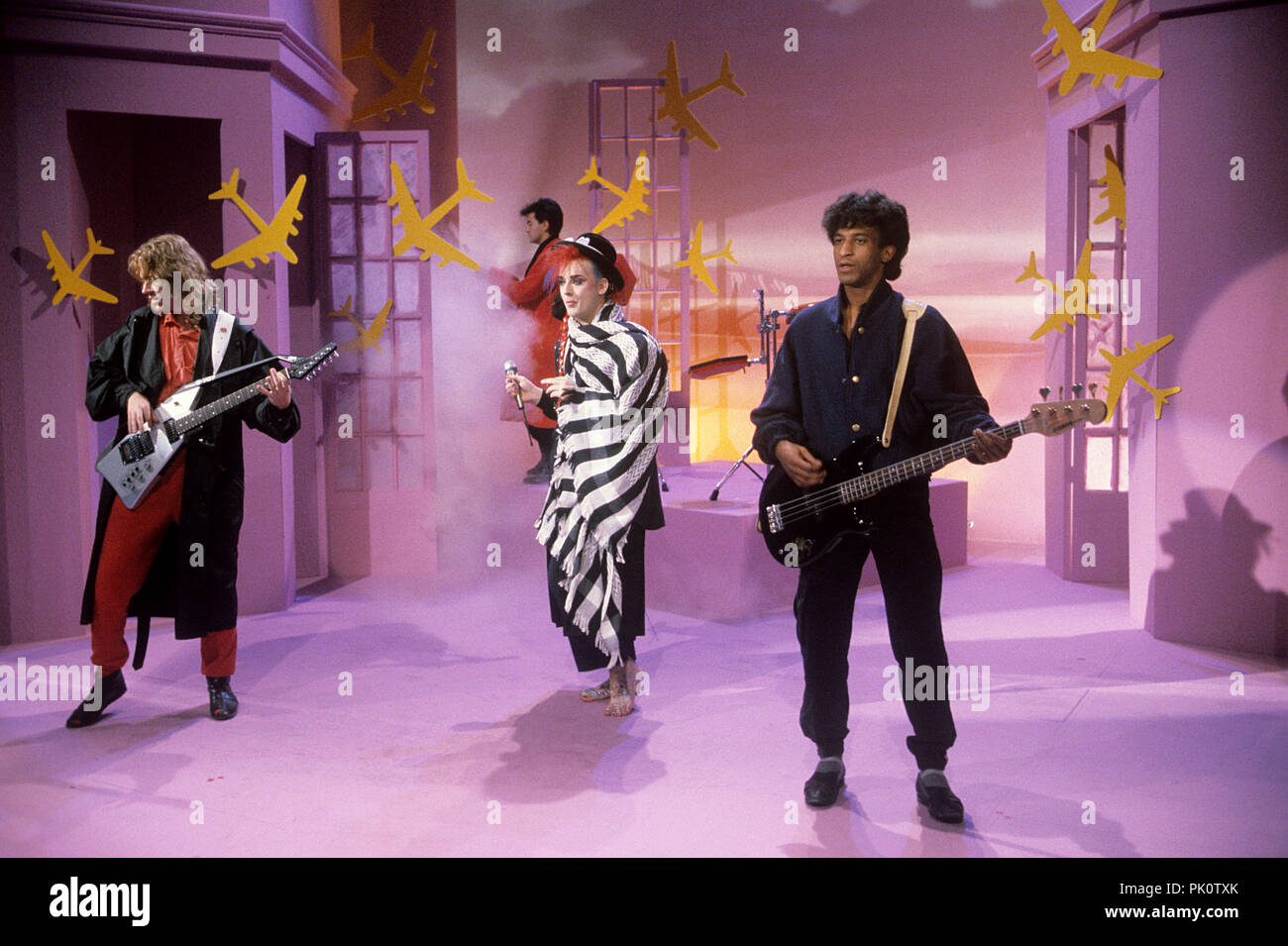 Culture Club (l-r): Roy Hay, Jon Moss, Boy George, Mikey Craig on 29.11 ...