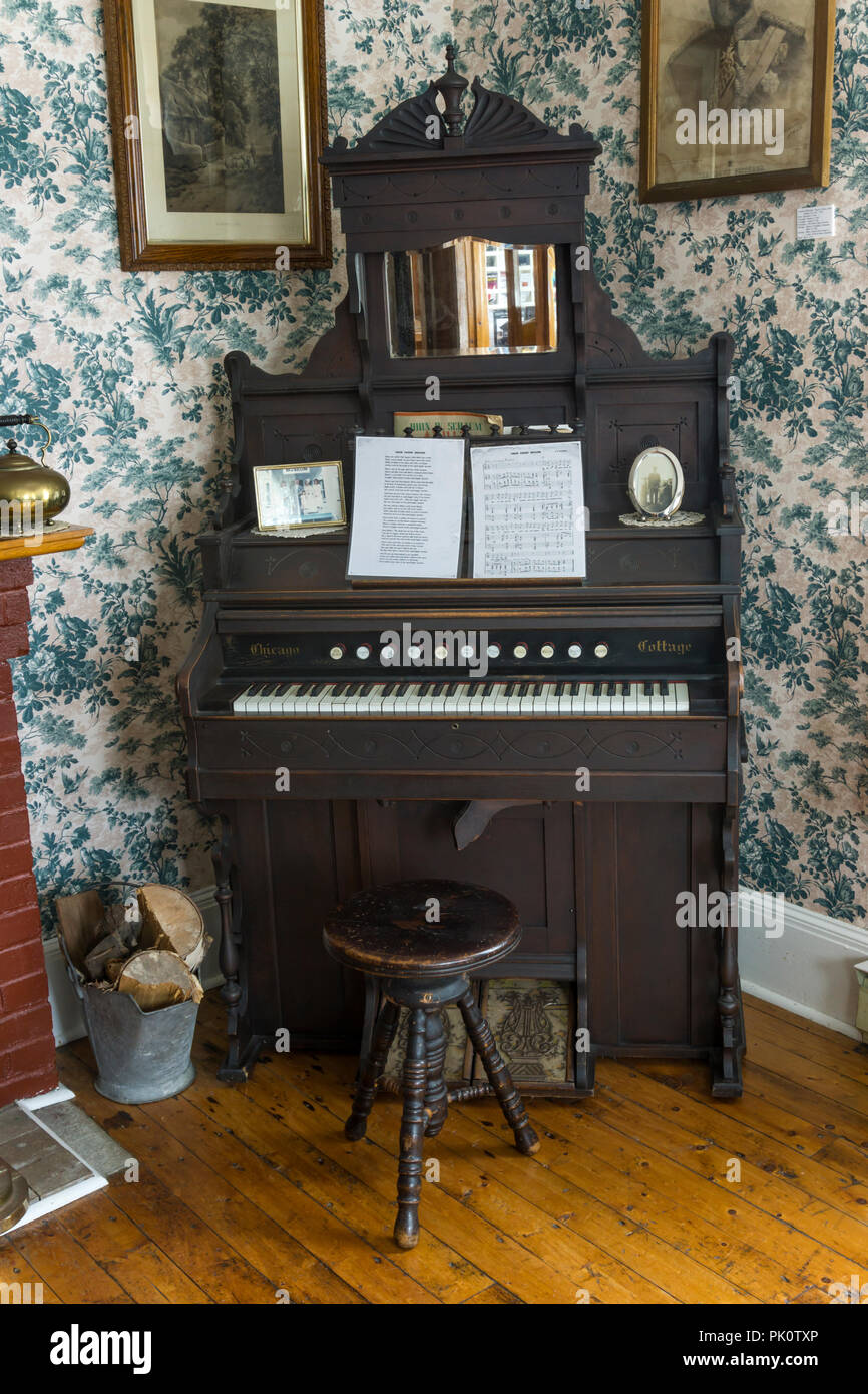 A Chicago Cottage organ in Twillingate Museum, Newfoundland Stock Photo ...