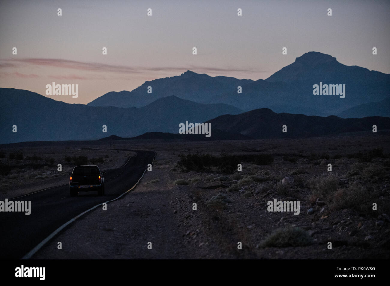 State Route 190 crossing Death Valley National Park in California, USA ...
